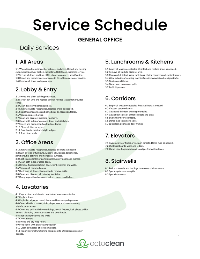 Service Schedule Download